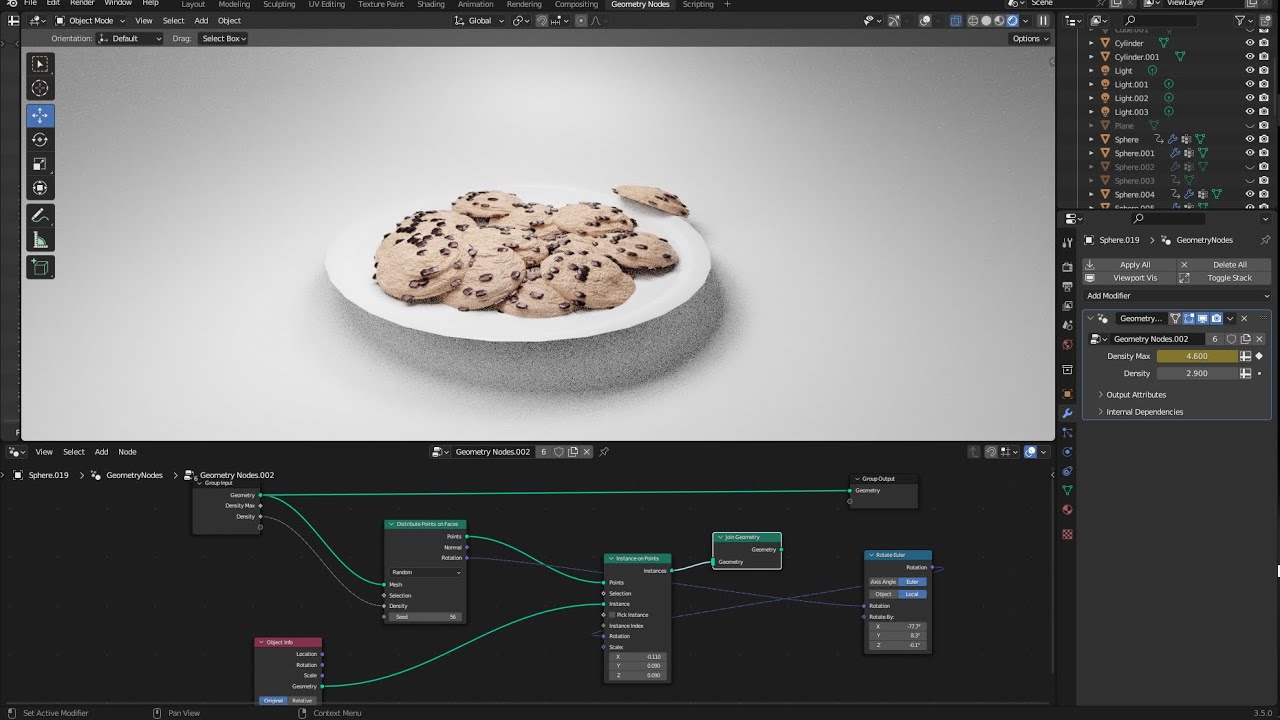 3D Cookies 03: Placing them in a scene and creating a simple plate ...