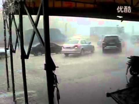 Deadly hailstorm in Dongguan, Guangdong province - scenes during and ...