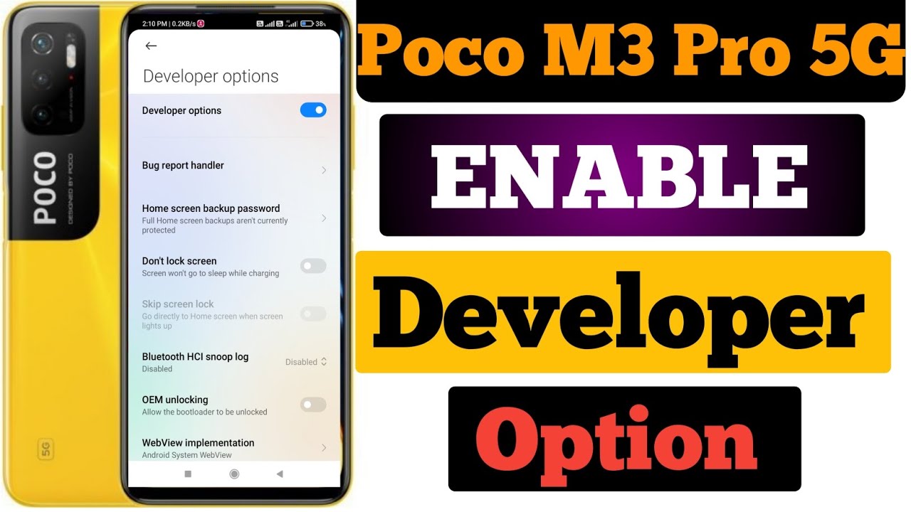 How To Enable Developer Option in POCO M3 Pro 5G | Poco M3 Pro ...