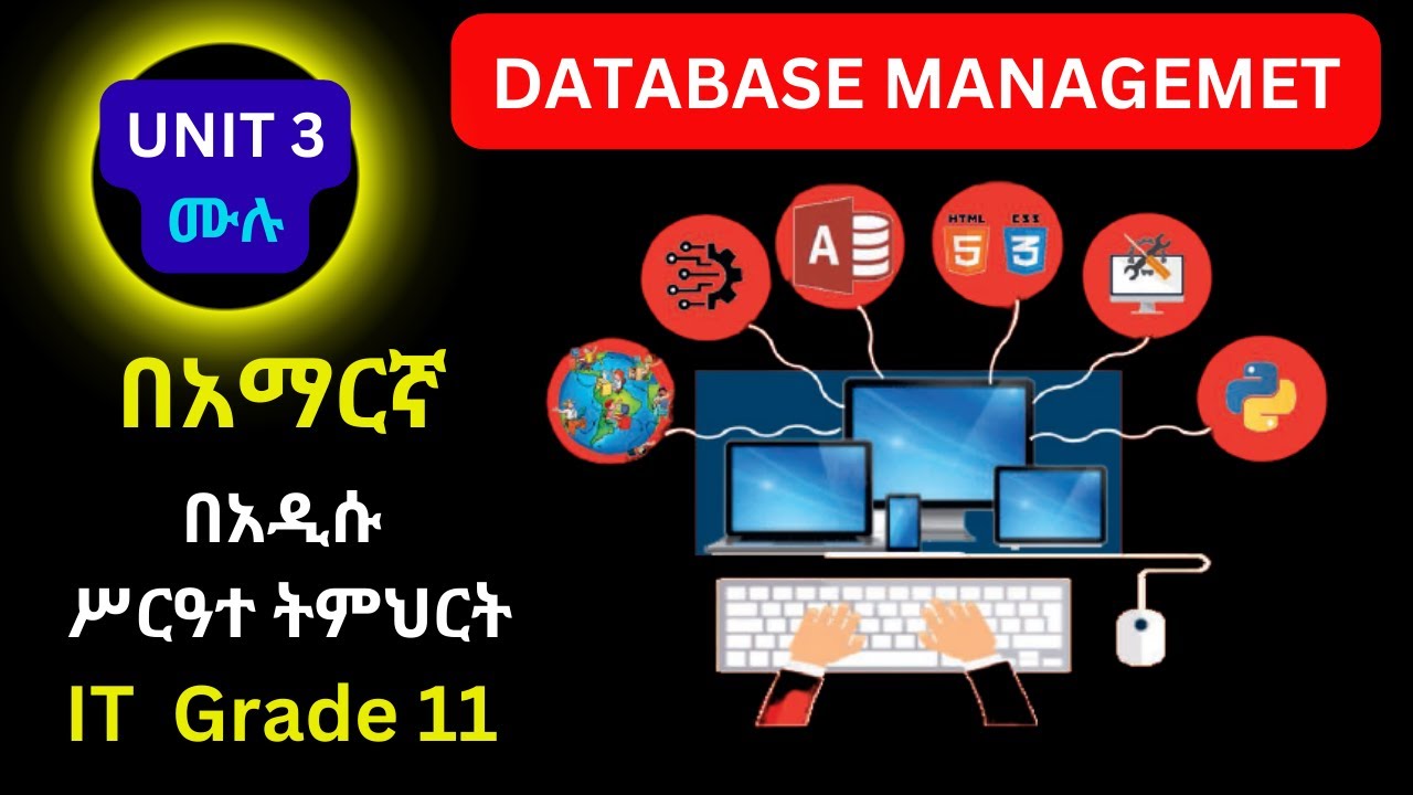 IT GRADE 11 UNIT 3 IN AMAHRIC/ DATABASE MANAGEMENT / የ11 ኛ ክፍል IT ምዕራፍ ...