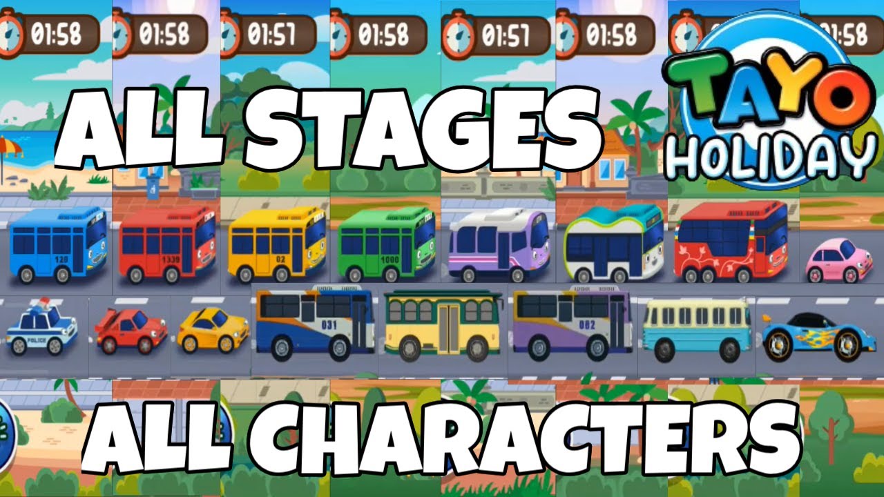 TAYO HOLIDAY | ALL CHARACTERS & ALL STAGES | TAYO THE LITTLE BUS - YouTube