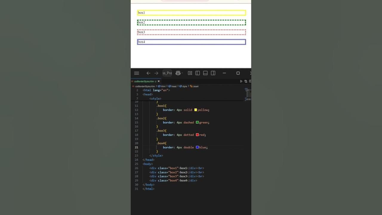 CSS Border Styles Explained! 🔥 Solid, Dotted, Dashed & More #css #frontend #border #yt #shorts ...
