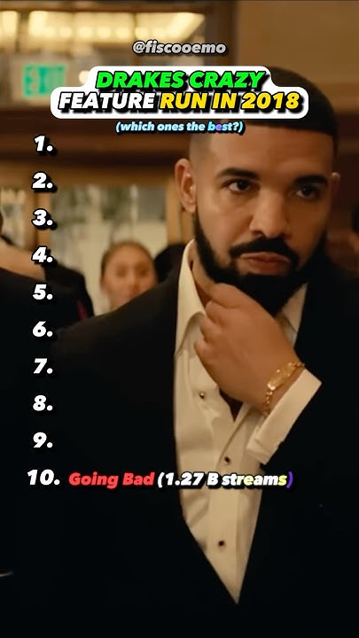 Drakes CRAZY Feature Run in 2018 - YouTube