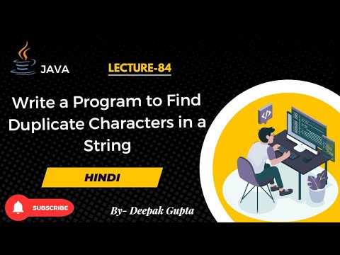 Core Java part84 | Program to Find Duplicate Characters in a String in Java #string#corejava# ...