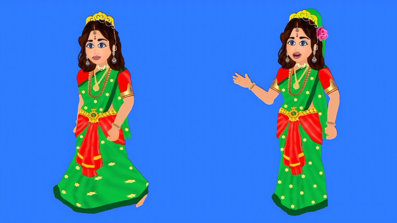 रानी नंबर 2 ब्लू स्क्रीन कार्टून कैरेक्टर/blue screen cartoon Rani ...