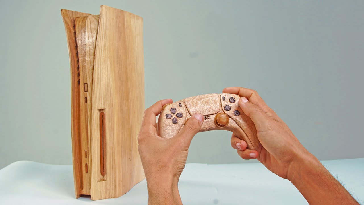 PS5 DualSense controller ASMR Woodworking- Wood Carving - YouTube