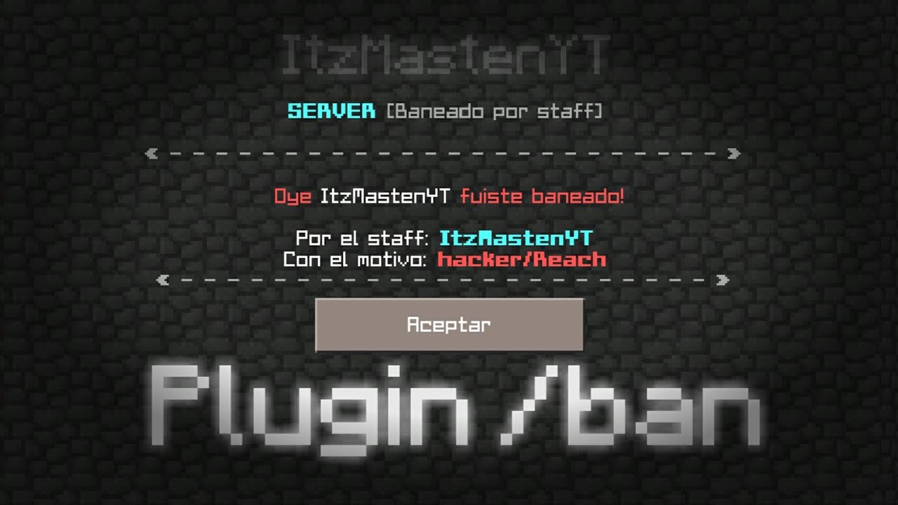 PLUGIN de BAN para TU SERVIDOR de CRAFTSMAN! - YouTube
