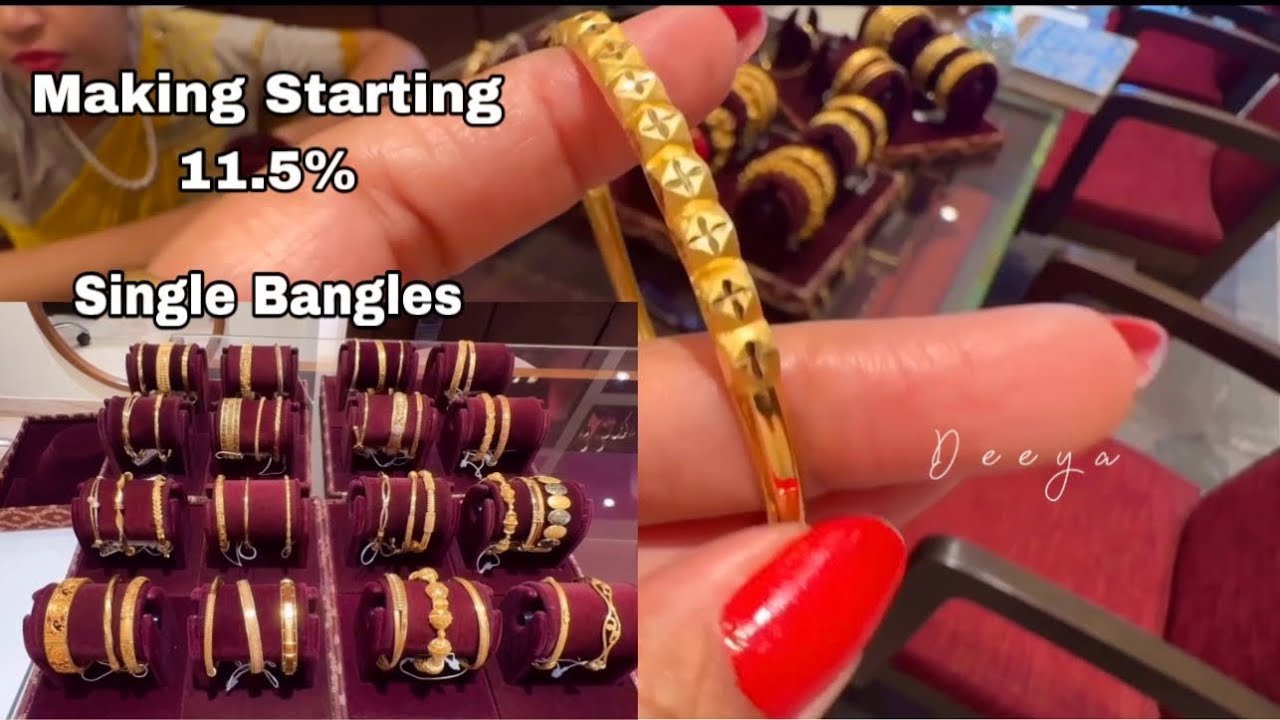 Tanishq Single Bangle type Bracelet Designs with Price/Light weight ...