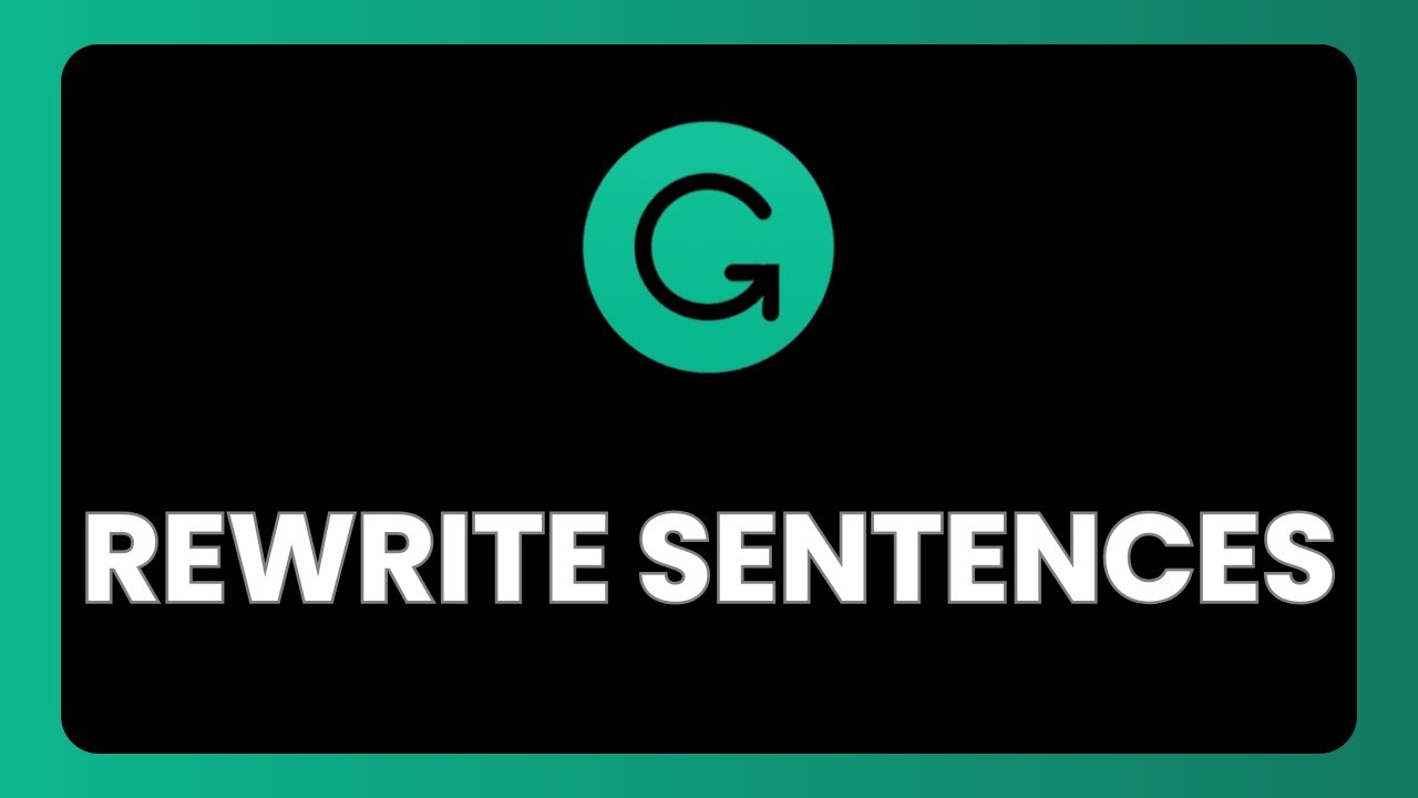 How to Rewrite Sentences in Grammarly - YouTube