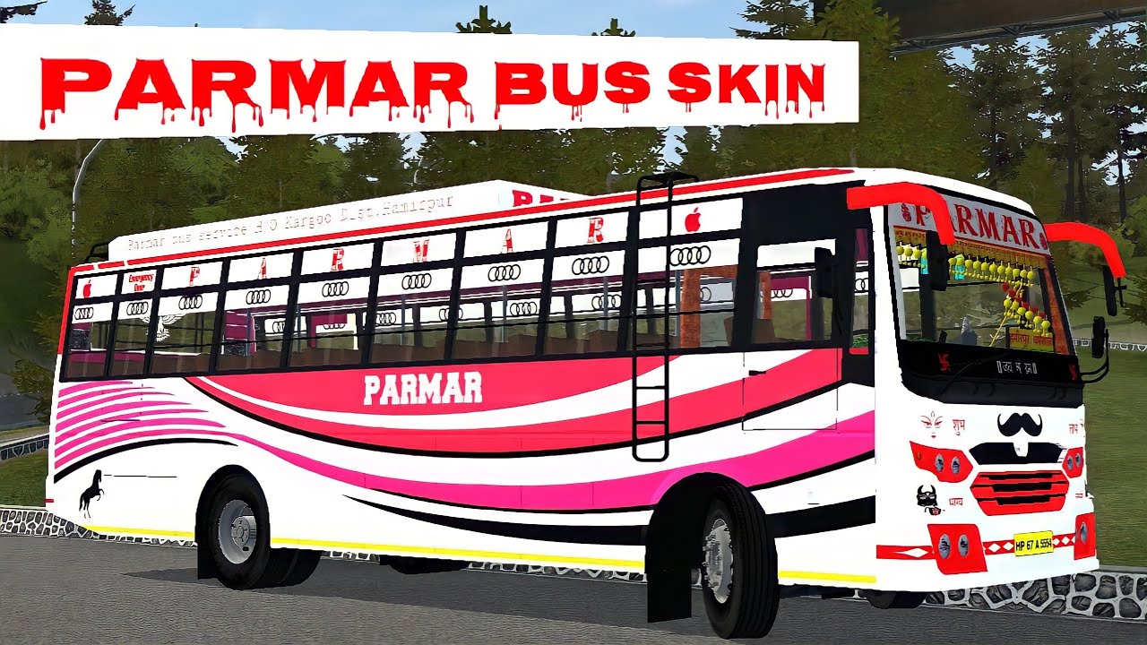 PARMAR BUS SKIN || Hrtc gobind coach Bus Mod || Bussid || Him Herox ...