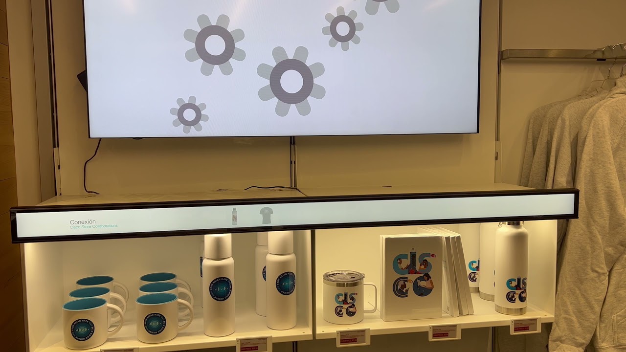 Dynamic Shelf Displays with Vusion Rails at the Cisco Store - YouTube
