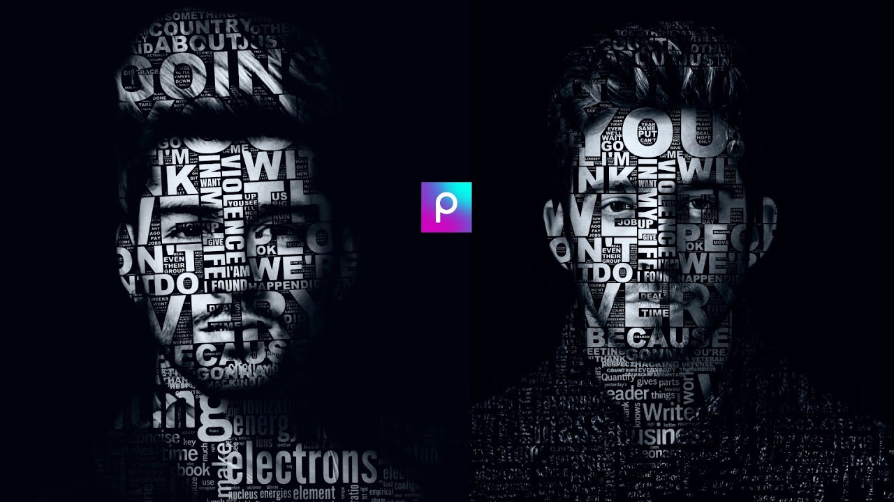 Typography Face Text in Picsart | Face Text Picsart | Face Text Photo ...
