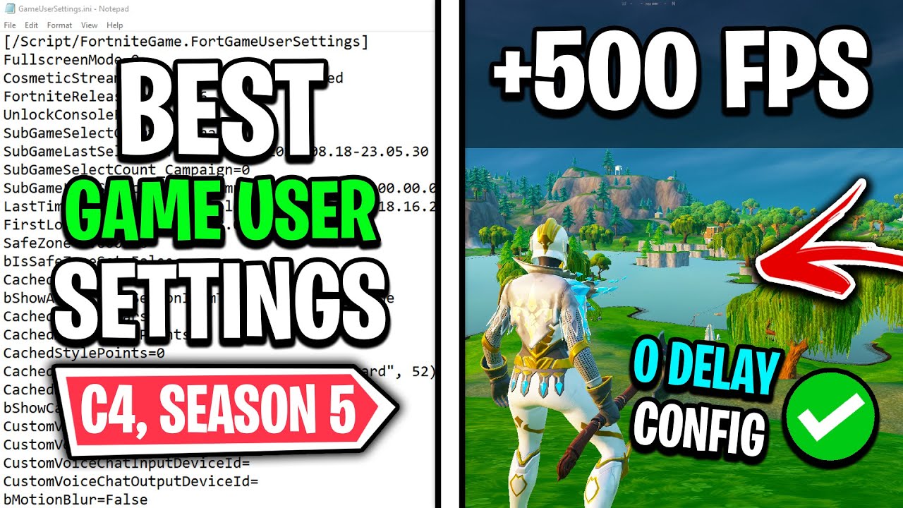 The BEST Game User Settings in Fortnite Season OG! 🔧 (MAX FPS + 0 Input ...