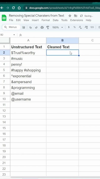 Google Sheets Text Cleanup: Removing Special Characters with Regular Expressions - YouTube