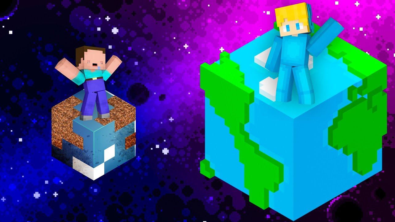 Billy WINZIGER Planet vs Ukri RIESEN Planet Bau Challenge in Minecraft ...