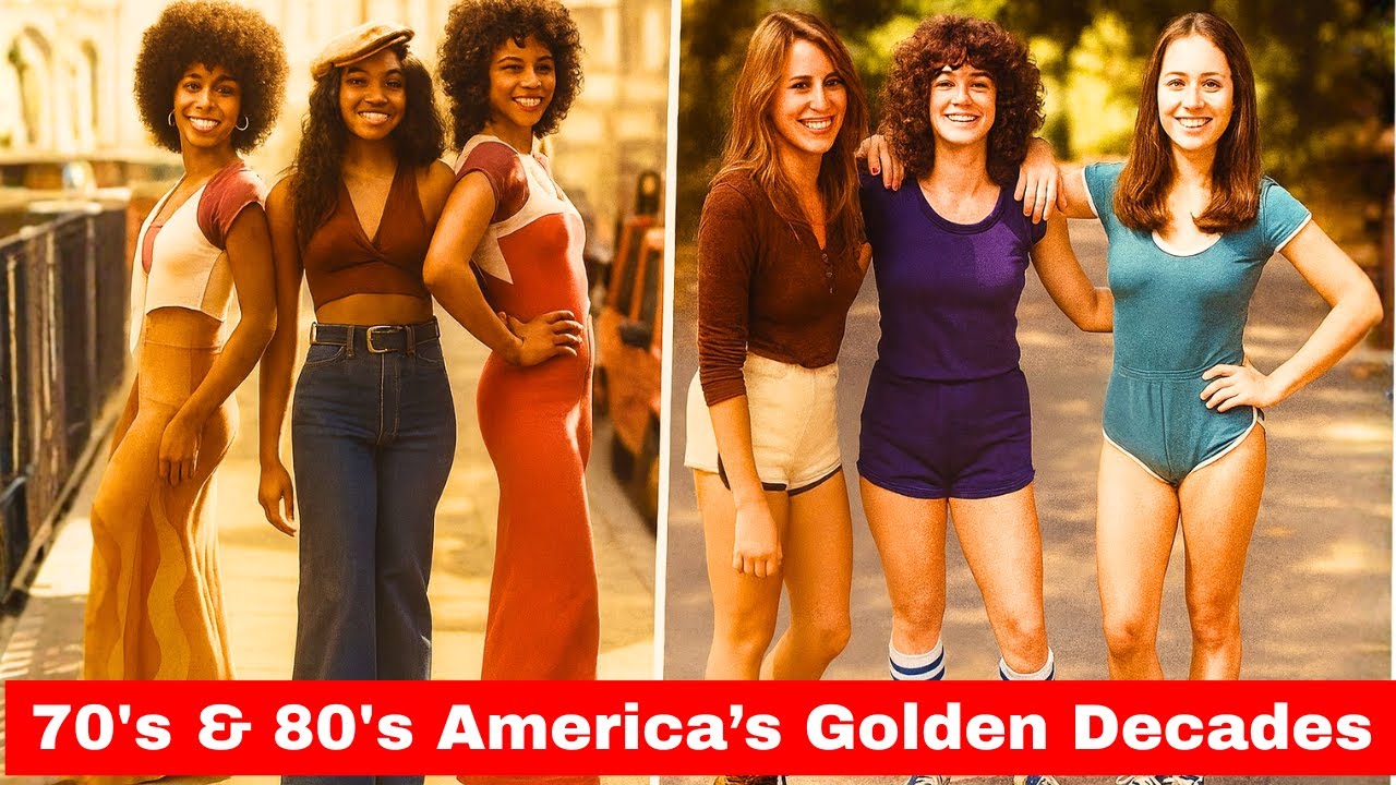 Americas golden decades in 70s 80s rare photos - YouTube