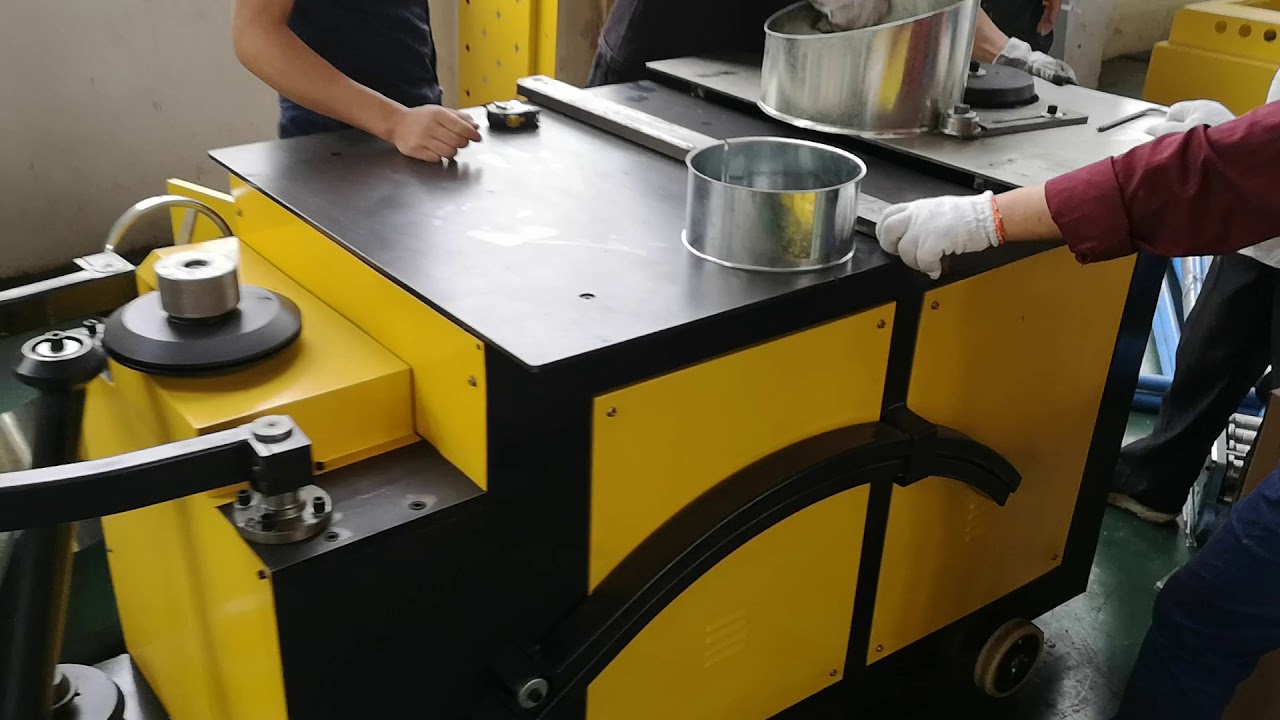 Electric Round Duct Elbow Making Machine from BYFO - YouTube