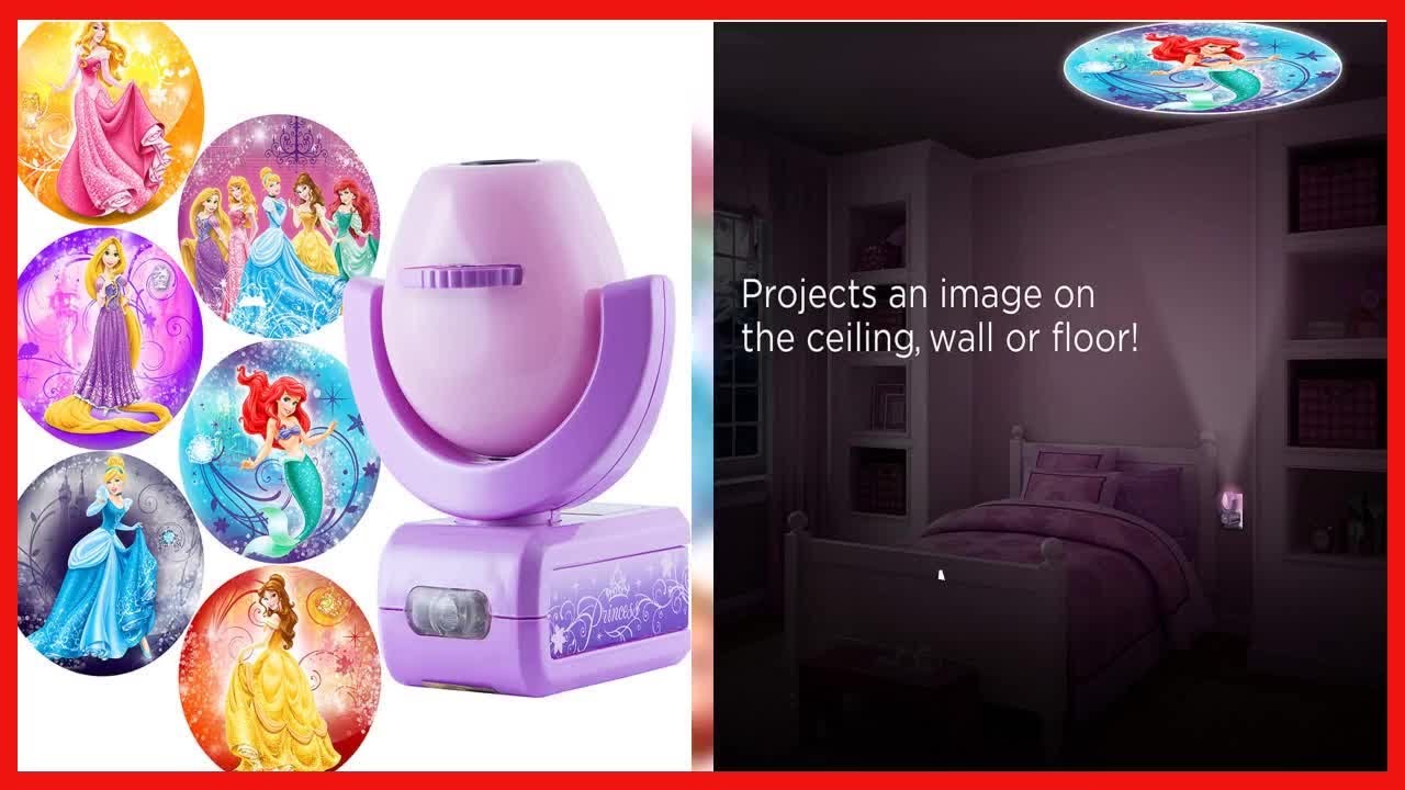 Projectables Disney Princess 6-Image LED Night Light Projector, Dusk-to ...