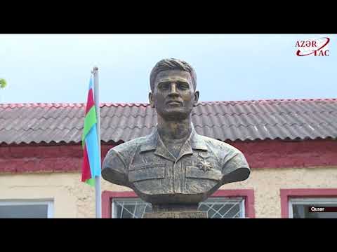 Qusarda Milli Qəhrəman Çingiz Qurbanovun büstü açılıb