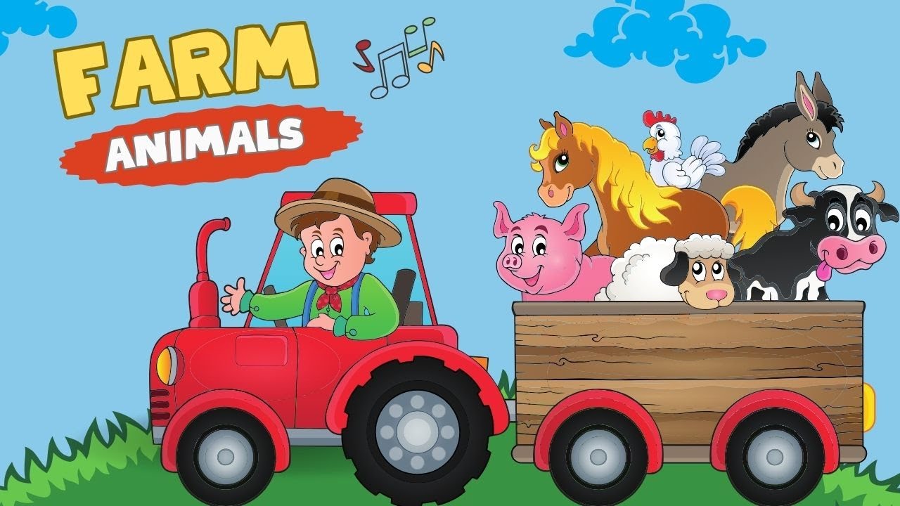 The Animals On The Farm | Animals and Farm | Song for Kids - YouTube