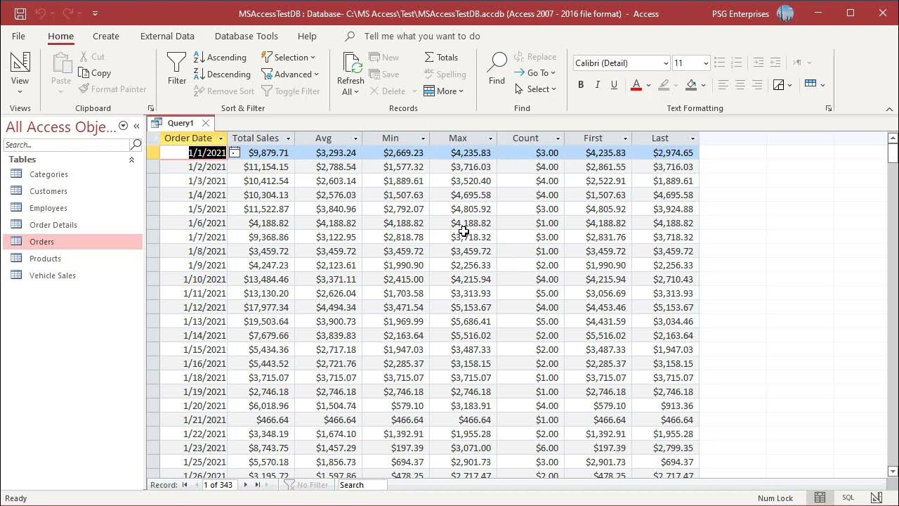 Aggregate Queries in MS Access - Office 365 - YouTube