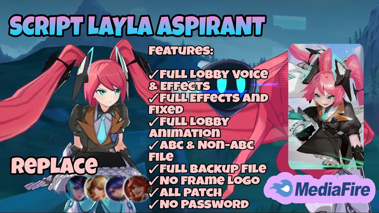 SCRIPT SKIN LAYLA ASPIRANT NO PASSWORD || FULL EFFECT & VOICE || MOBILE ...