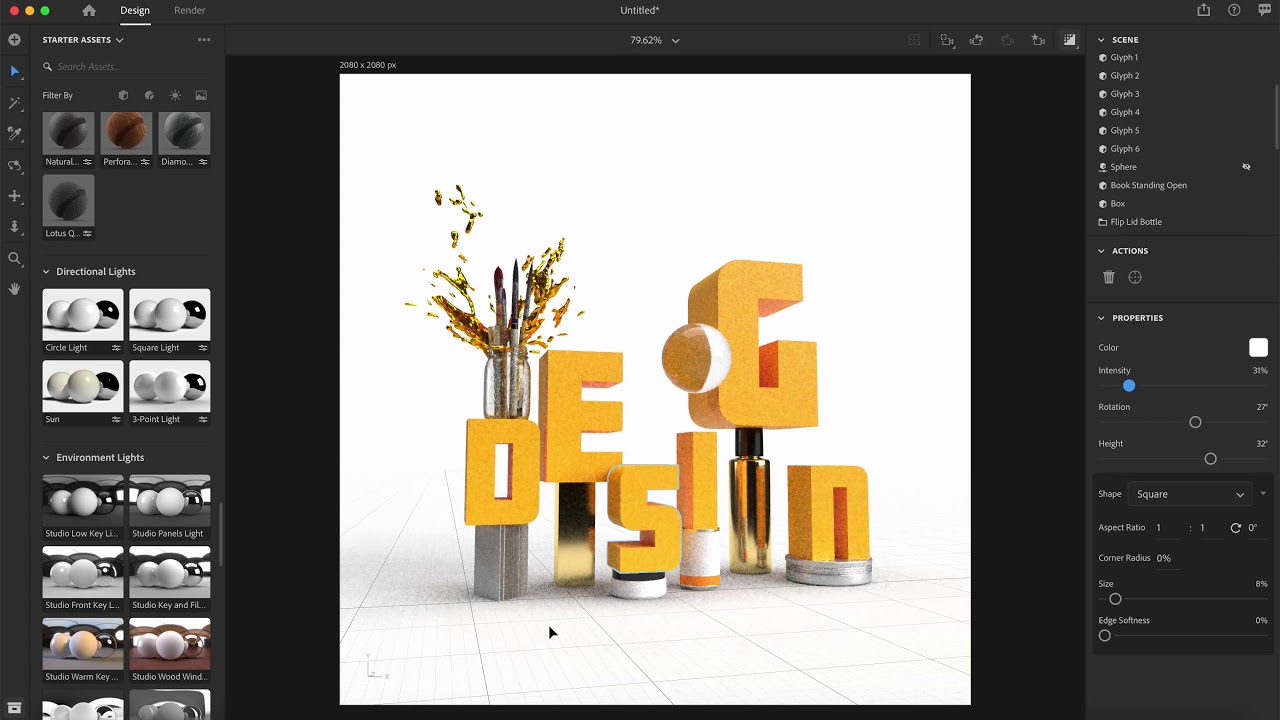 Adobe Dimension Design Timelapse - YouTube