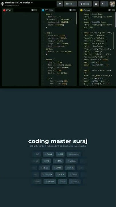 infinite scroll animation - YouTube
