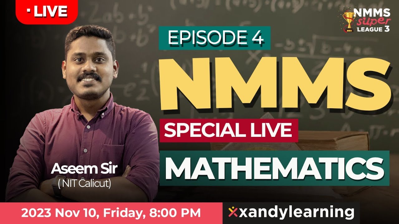 📕 NMMS Special Live | Mathematics | Ep 04 | Aseem Sir #nmms #maths - YouTube