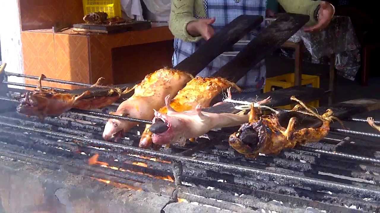 COMIENDO CUY EN LATACUNGA ECUADOR - YouTube