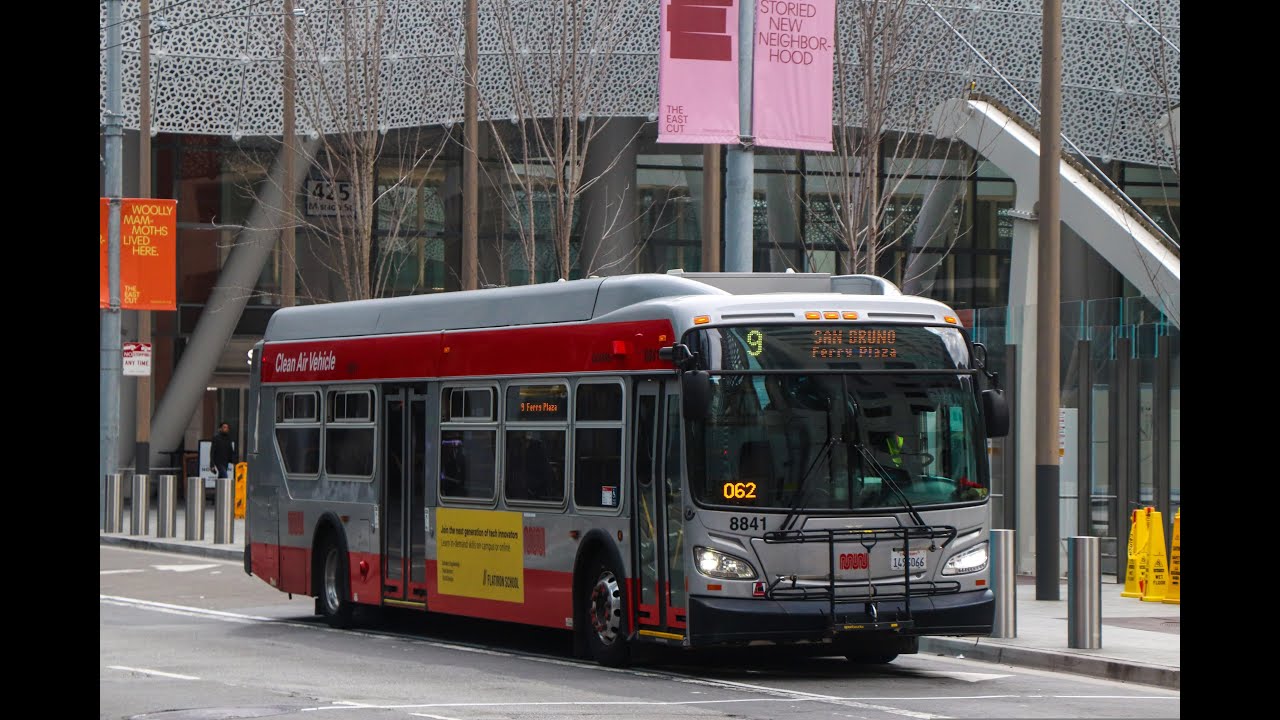 San Francisco MUNI 2016 New Flyer XDE40 8841 on Route 57 Parkmerced ...