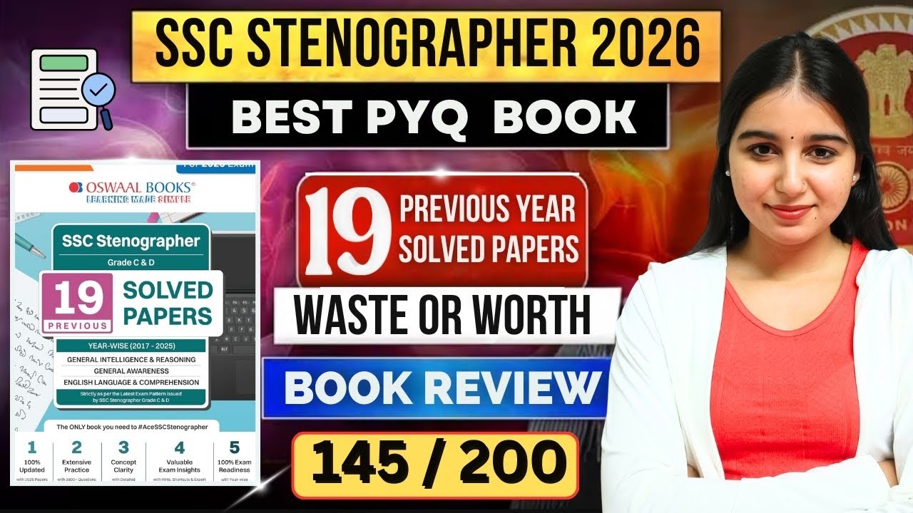 BEST PYQ BOOK FOR SSC STENOGRAPHER 2026 😍| ONLY PYQ BOOK YOU NEED THIS ...