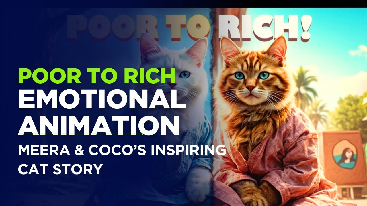 Emotional Cat Story: From Streets to Riches | Inspiring Cartoon # ...