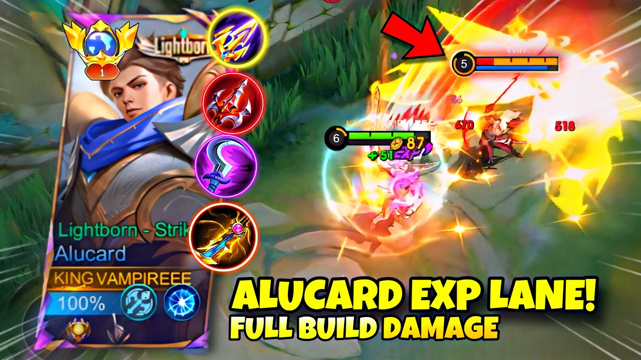 ALUCARD EXP FULL BUILD DAMAGE! GAMEPLAY TANPA SEPATU TAPI MVP?! | KAMU ...