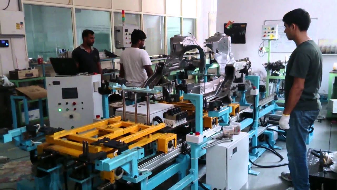 Car Wheelhouse Transfer Conveyor System (Adept Engineers) - YouTube