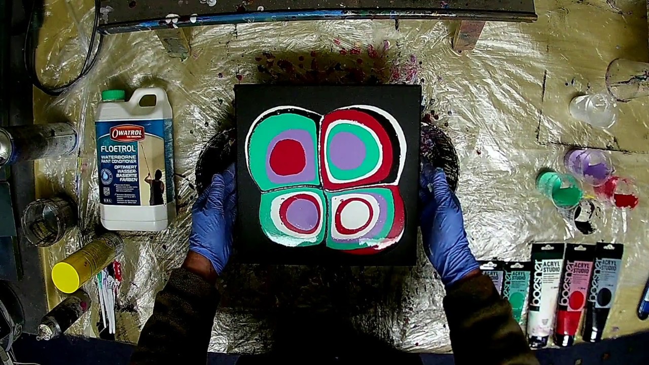 (Fluid 51) zweiter Test mit Fluetrol und Boesner Farben - YouTube