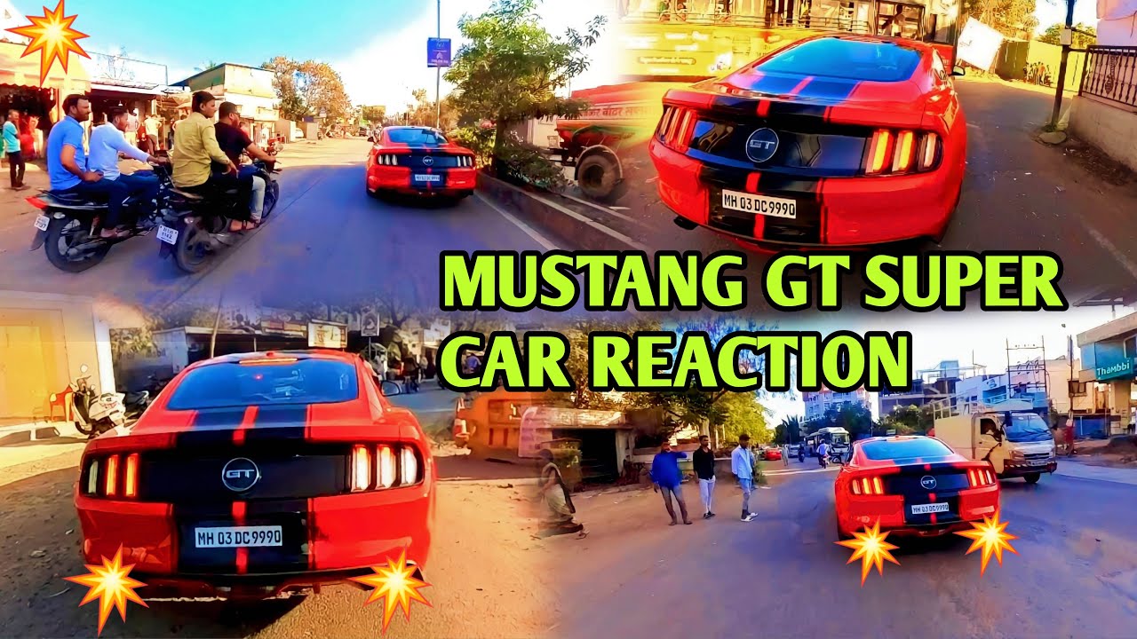 Mustang GT Super Car Reaction 😍 || Loudest Exhaust Sound 😳 || Public ...