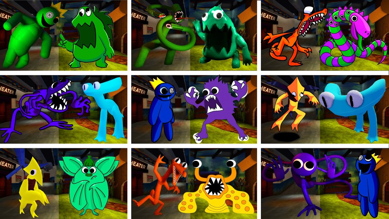 ALL Rainbow Friends vs Garten of BanBan & New CYAN, YELLOW | FNF Mod ...
