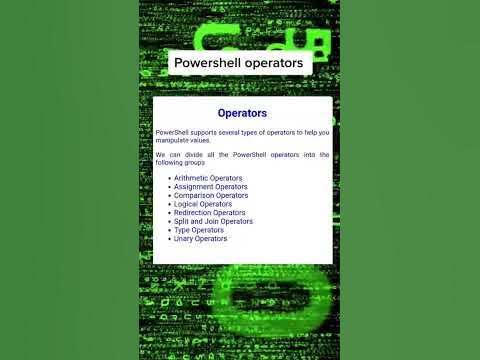 PowerShell operators #youtubeshorts #informatik #shorts #informationtechnology # ...