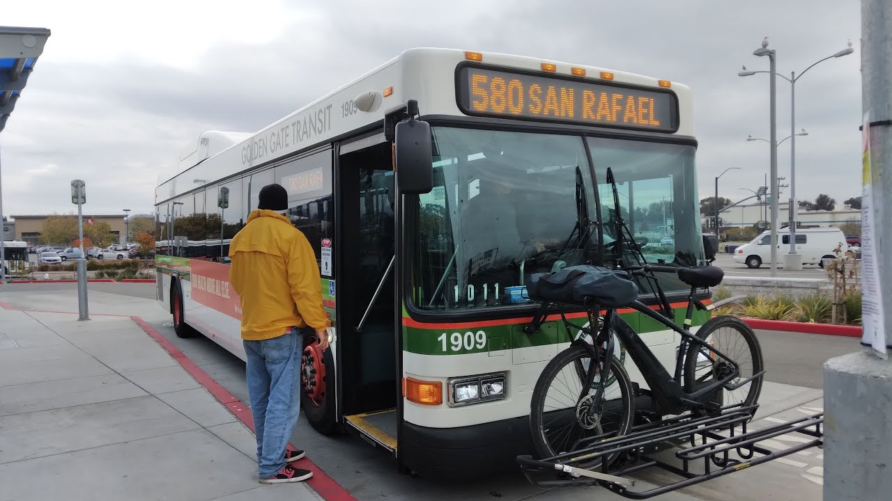 Golden Gate Transit #1909 on Route 580 - Full Route Eastbound to El ...