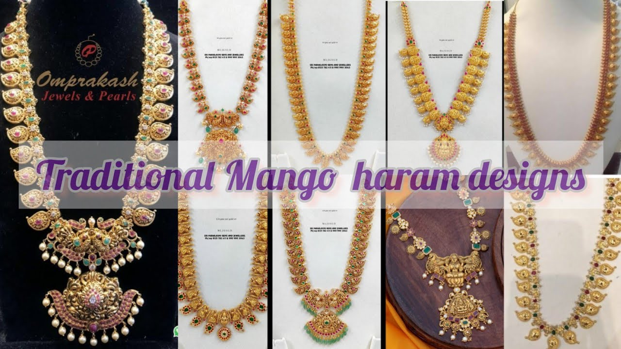 Gold mango haram designs // with weight #mangoharams #haramdesigns #goldharamdesignswithweight ...