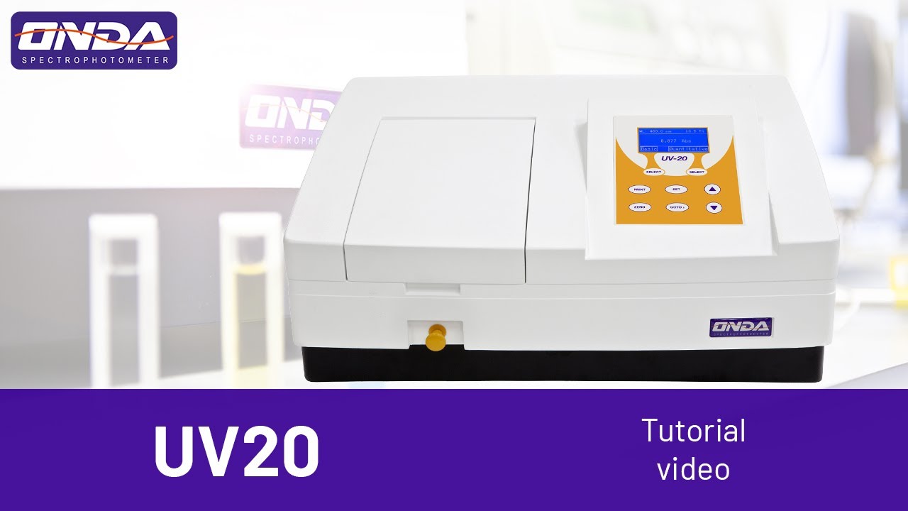 Onda spectrophotometer UV20 - Tutorial video ENG - YouTube