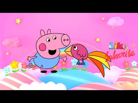 How to Draw Peppa Pig Bird drawing and coloring cartoon characters ...