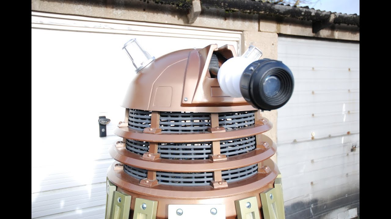 Full size radio control Dalek voice test - YouTube