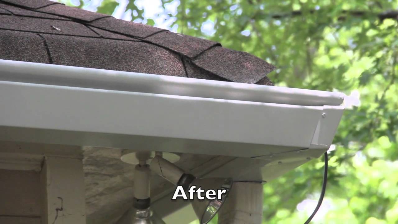 Gutter Guard- Before + After- Taylor Construction - YouTube