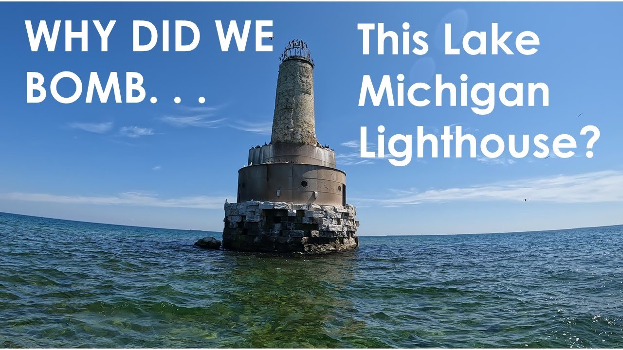 Waugoshance Lighthouse in Lake Michigan was bombed by the US Military ...