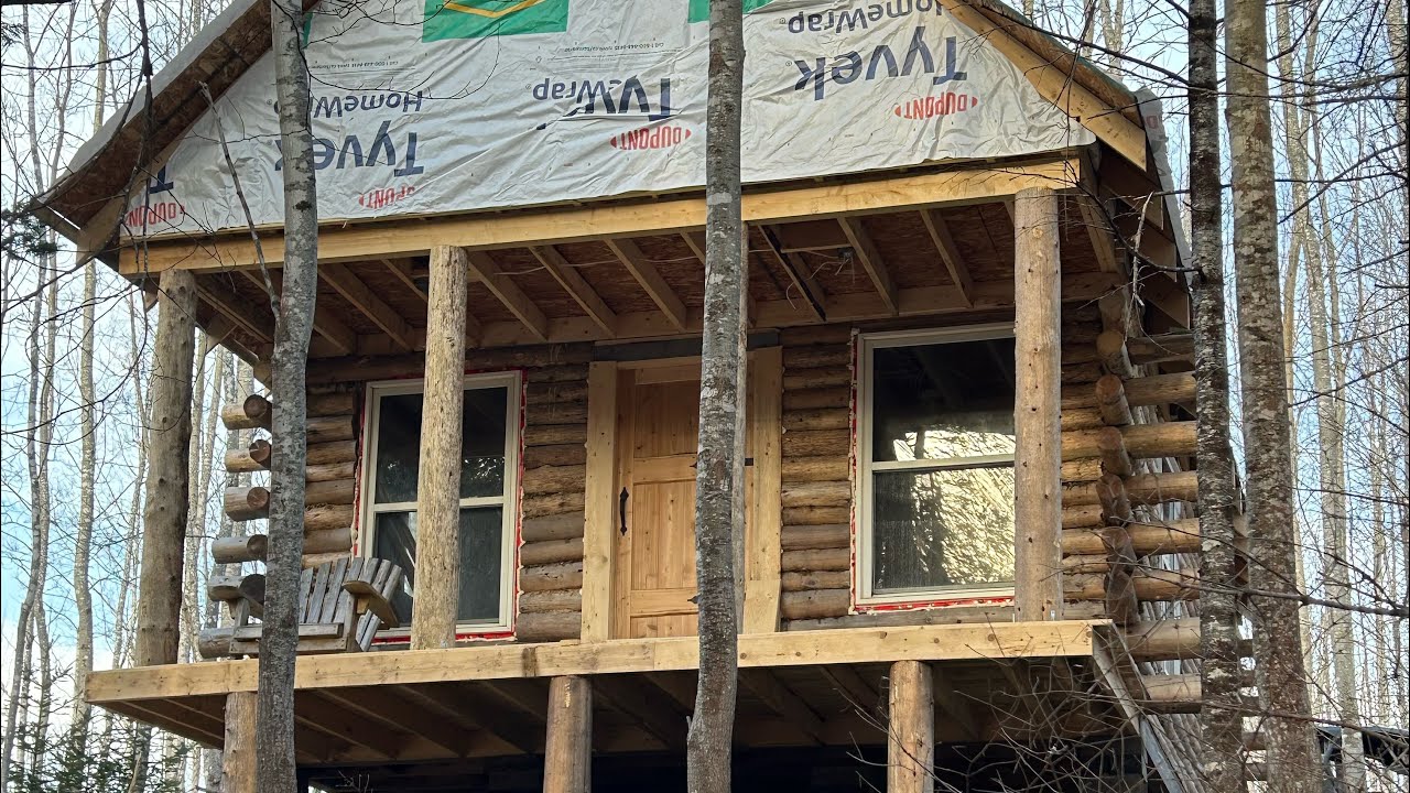 Alone back at the off grid cabin,survival,woodwork,exploration - YouTube