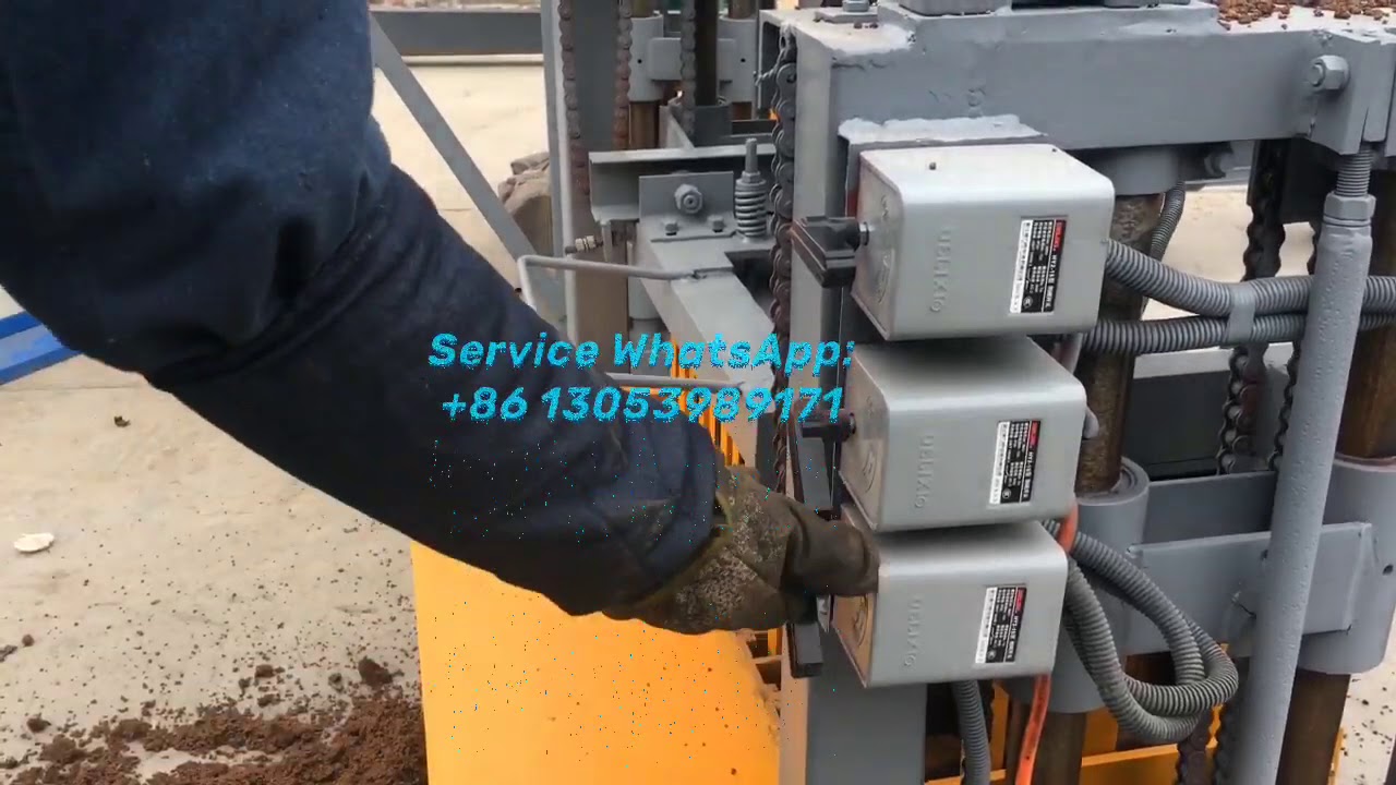 The 389th semi automatic Chb concrete hollow brick machine testing ...