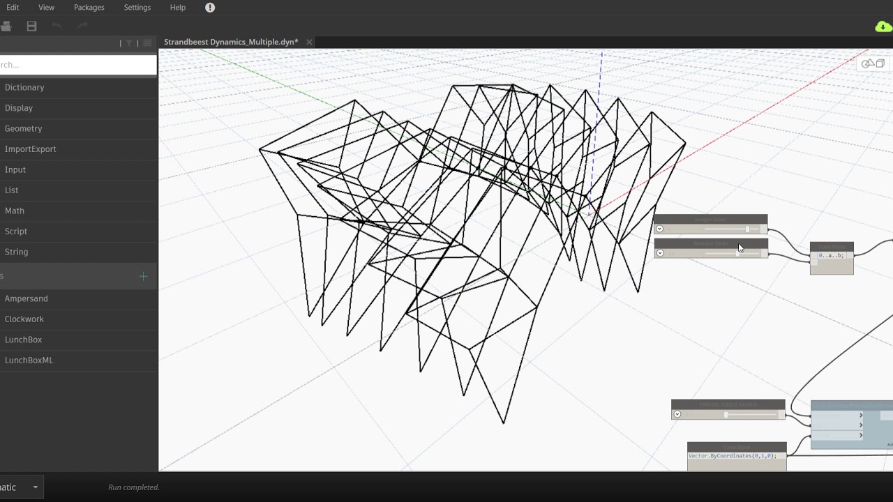 Strandbeest Mechanism in Dynamo - YouTube