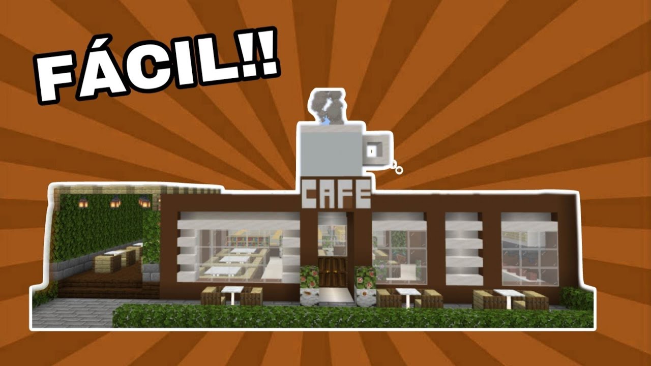 CÓMO HACER UNA CAFETERÍA MUY FÁCIL - MINECRAFT - YouTube